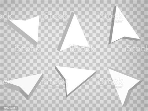 원근 투영 3d 마우스 커서 모델 아이콘 투명 배경에 있는 집합입니다 높은 상세한 3d 마우스 커서 디자인을 위한 그래픽 요소의 추상적인 개념 주당순이익 10 0명에 대한