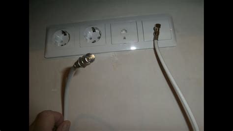 Подключение телевизора к тв розетке Делаем тв кабель от тв разьема анте Розетки Телевизор