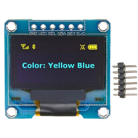 Buy Rees52 096 Inch 6pin 128 X 64 Spi Blue Yellow Oled Display Module Oled Display Oled