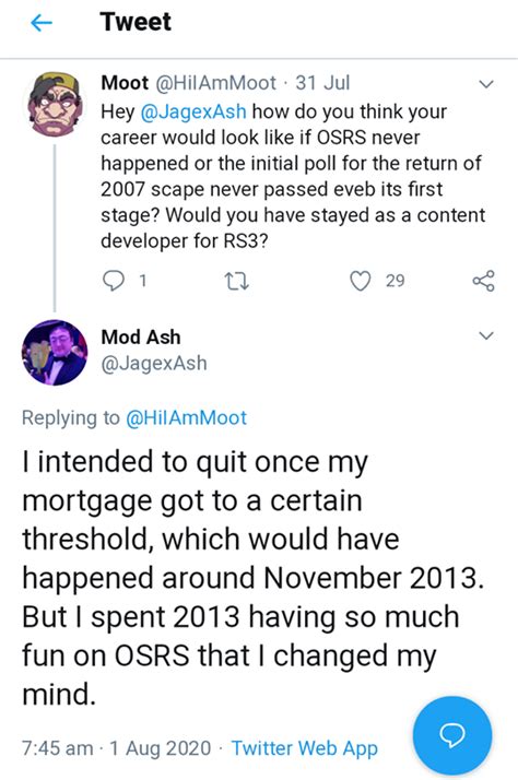 Mod Ash Almost Quit At Jagex In 2013 R 2007scape
