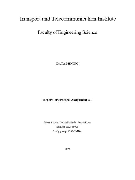 Data Mining Assignment Sahan 83093 Pdf Variance Mean