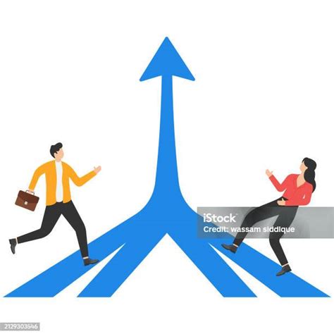 동일한 비즈니스 경로 팀 결단력 열망 또는 미션 개념에 도달하기 위한 노력에 참여합니다 사업가와 사업가가 공동으로 달리고