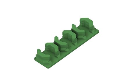 4 Mm Offset Trio Command Strip Mount Ds Part A For Multiboard 3d