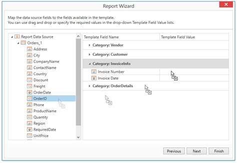 Map Report Template Fields NET Reporting Tools DevExpress Documentation
