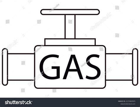 Open Faucet Let Gas Pass Through Stock Vector Royalty Free 2172987875