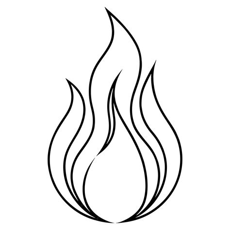 Premium Vector Elegant Flame Outline Vector Simple And Minimalistic Fire Design