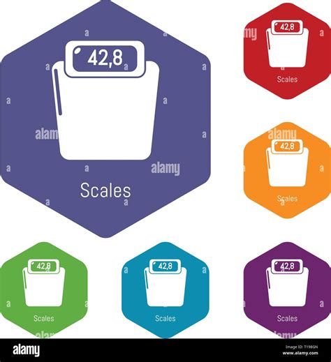 Scales Icons Vector Hexahedron Stock Vector Image And Art Alamy