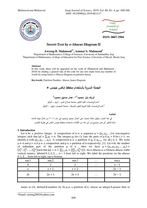 Pdf Secret Text By E Abacus Diagram Ii
