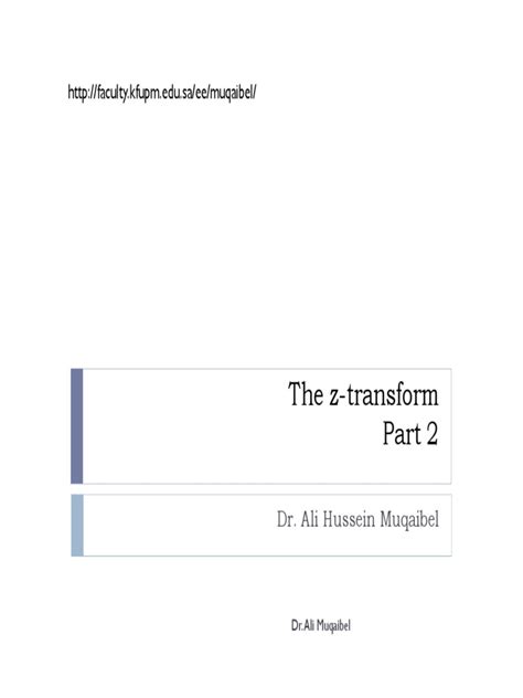 z transform part 2 pdf mathematical analysis mathematical objects