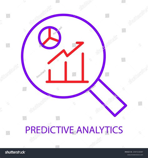 Predictive Analytics Chart Representing Data Driven Forecasting Stock Vector Royalty Free