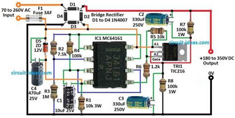 V AC To DC Voltage Converter Circuit Circuit Ideas For You