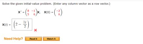 Solved Solve The Given Initial Value Problem Enter ﻿any