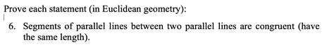 solved prove each statement in euclidean geometry 6