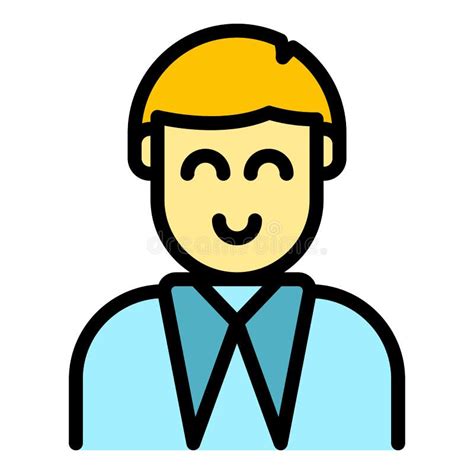 Shop Assistant Icon Color Outline Vector Stock Vector Illustration Of