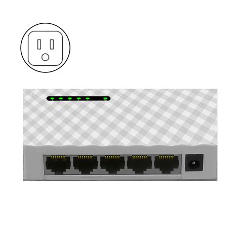 Network 5 Ports 4 Way Gigabit Switch 1000mbps Fast Grandado