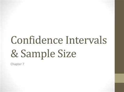 Ppt Confidence Intervals And Sample Size Powerpoint Presentation Free Download Id 2735239