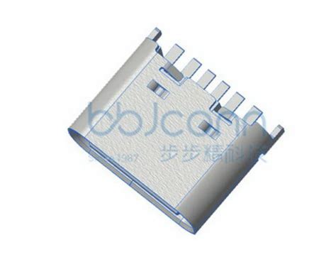 Type C 6p Female Vertical H 6 50 Terminal DIP With Middle Clip Connector Waterproof