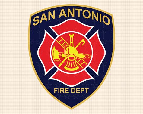 San Antonio Fire Department Patch Svg Bundle Texas Fire Rescue Emblem