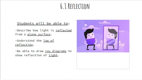 Cambridge Science 8 Unit 61 Reflection Guided Notes And Practice Questions