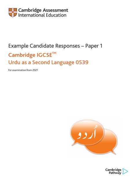 0539 Example Candidate Responses For Examination From 2021 Pdf