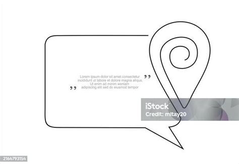 지도와 말풍선에서 가리키는 위치를 연속적으로 한 줄로 그리기 흰색 배경에 유행 한 라인 아트 벡터입니다 벡터 일러스트 레이 션 Brand Name Online