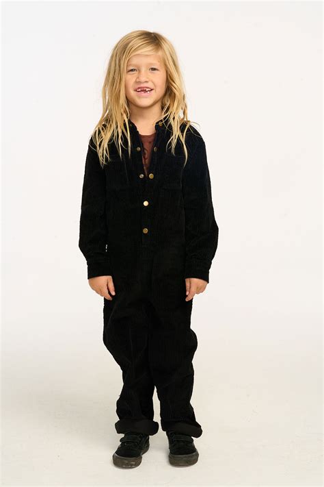 David Raven Black Corduroy Jumpsuit Chaser