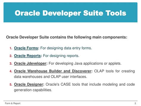 Ppt Oracle Developer Suite Powerpoint Presentation Free Download Id 5486031