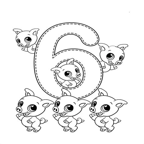 numero para colorear 1 2 3 4 5 6 7 8 9 10 17069064 vector en vecteezy