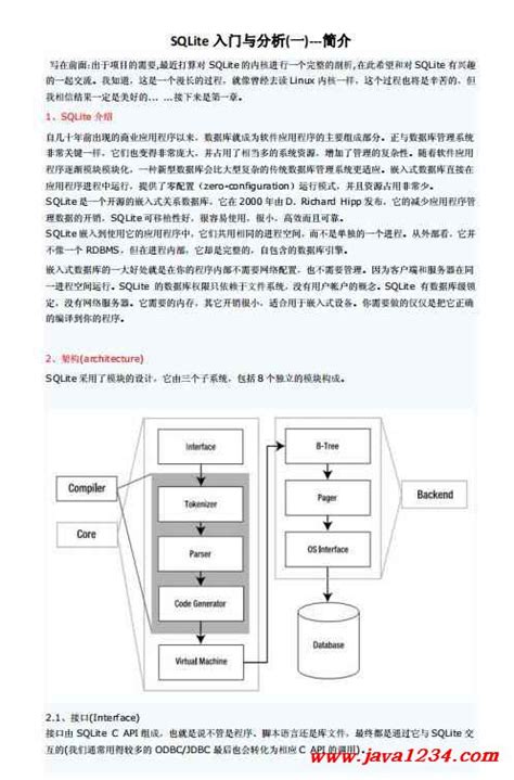 Sqlite入门与分析 Pdf 下载java知识分享网 免费java资源下载