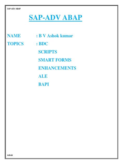 Sap Adv Abap 2 Pdf Database Transaction Databases