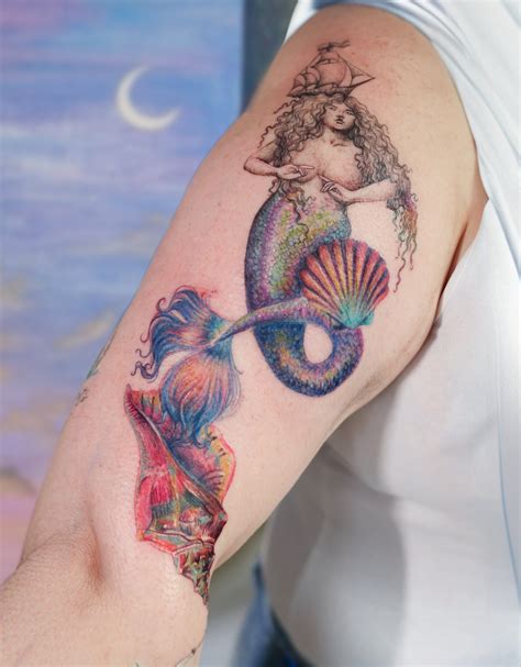 Rainbow Mermaid Tattoos