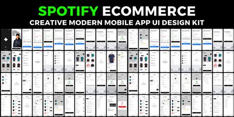 Spotify Ecommerce Creative Modern Mobile Application Ui Design Kit Figma