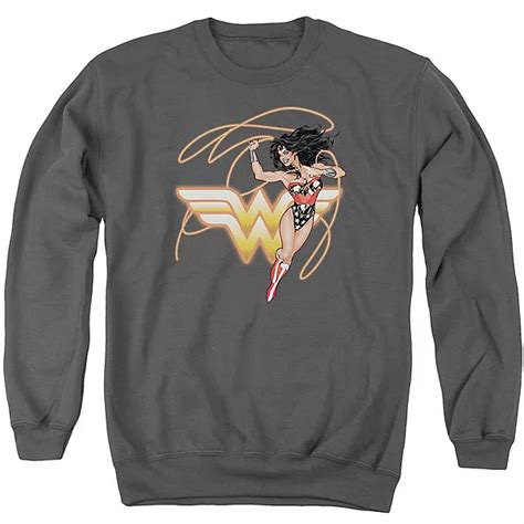 Justice League Of America Glowing Lasso Adult Crewneck Sweatshirt