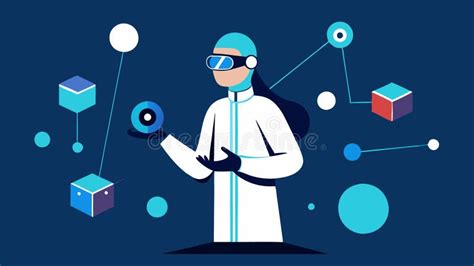 Virtual Reality Analysis The Investigator Wearing Vr Goggles While Engaging With A 3d Model Of