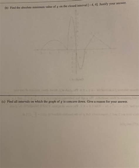 solved 4 the continuous function f is defined for −4≤x≤4