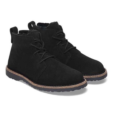 Jual Birkenstock Uppsala Mid Shearling Boots Black Nubuck Suede Size 40