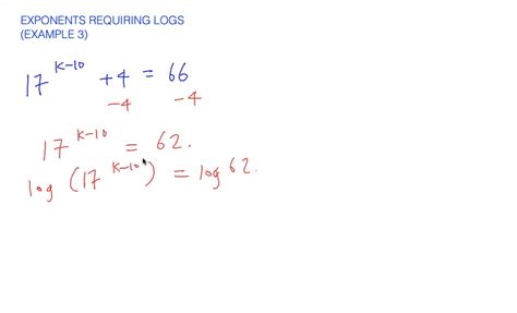 Exponential Equations Requiring Logs Overview Numerade