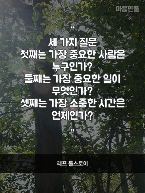 세 가지 질문 디지틀조선일보디조닷컴