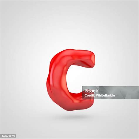 빨간 플라스 티 신 편지 소문자 C 흰색 배경에 고립 0명에 대한 스톡 사진 및 기타 이미지 0명 3차원 형태 디지털 생성 이미지 Istock