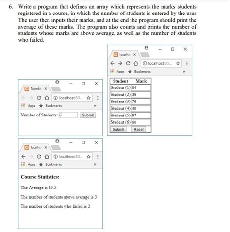 Solved 6 Write A Program That Defines An Array Which