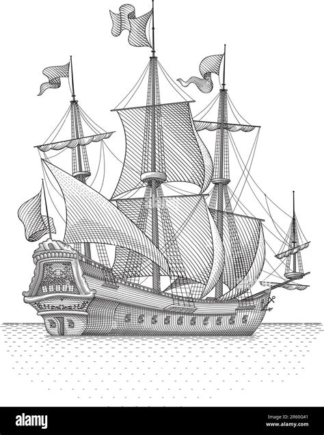 Retro Ship Vector Stock Vector Image And Art Alamy