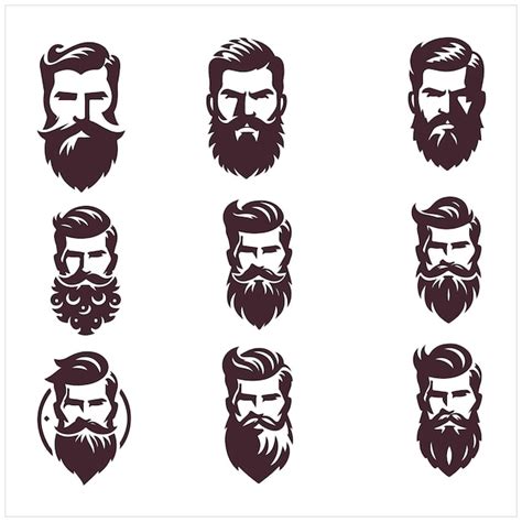 Beard Guy Logo Premium Ai Generated Vector