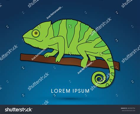 Chameleon Graphic Vector Stock Vector Royalty Free Shutterstock