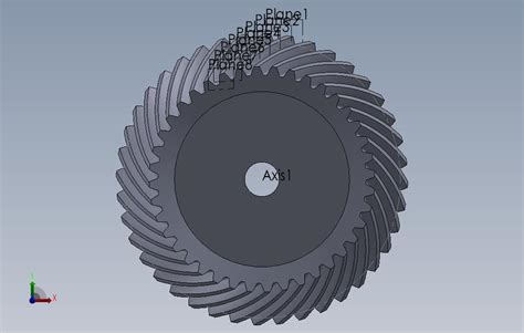 螺旋斜面齿轮 模态分析 Solidworks 2014 模型图纸免费下载 懒石网