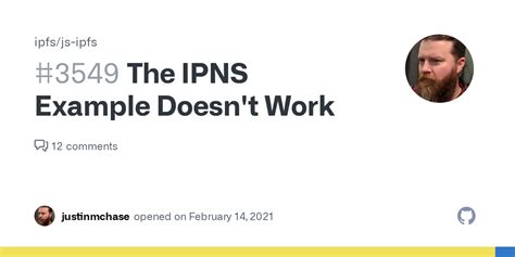 The Ipns Example Doesnt Work · Issue 3549 · Ipfsjs Ipfs · Github