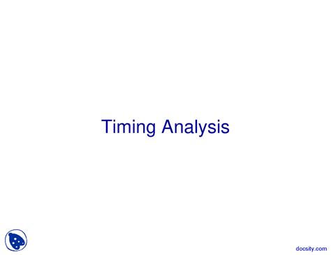 Timing Analysis Digital System Design With Vhdl Lecture Slides Slides Digital Systems