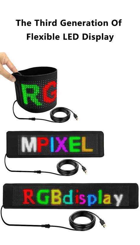 Programmable Flexible LED Display Screen For Car Advertising