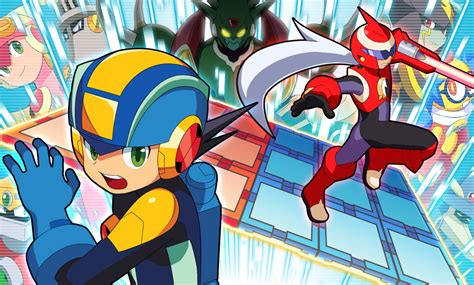 Megaman Exe Roll Exe Protoman Exe Gutsman Exe Fireman Exe And 4