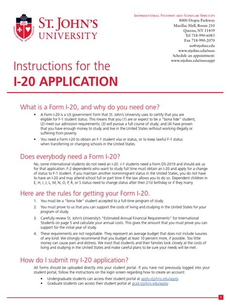 I 20 Application Form 2022 Final Download Free Pdf Cost Of Living Tuition Payments