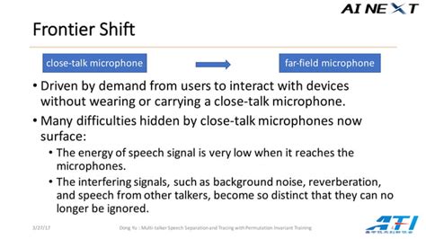Multi Talker Speech Separation And Tracing At Ai Next Conference Ppt